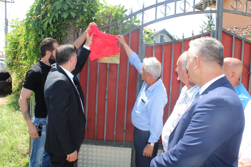 The marking plate is placed at the house of the hero Agim Ramadani in ...