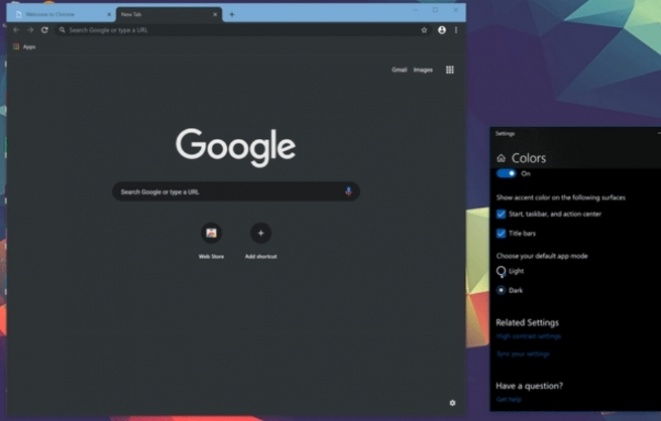 Chrome 74 beta supports dark mode in Windows - KOHA.net