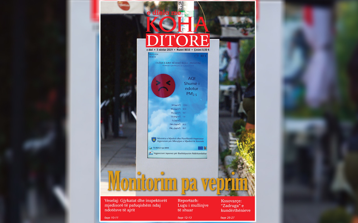Sunday with "Koha Ditore" is dedicated to the alarming level of air ...