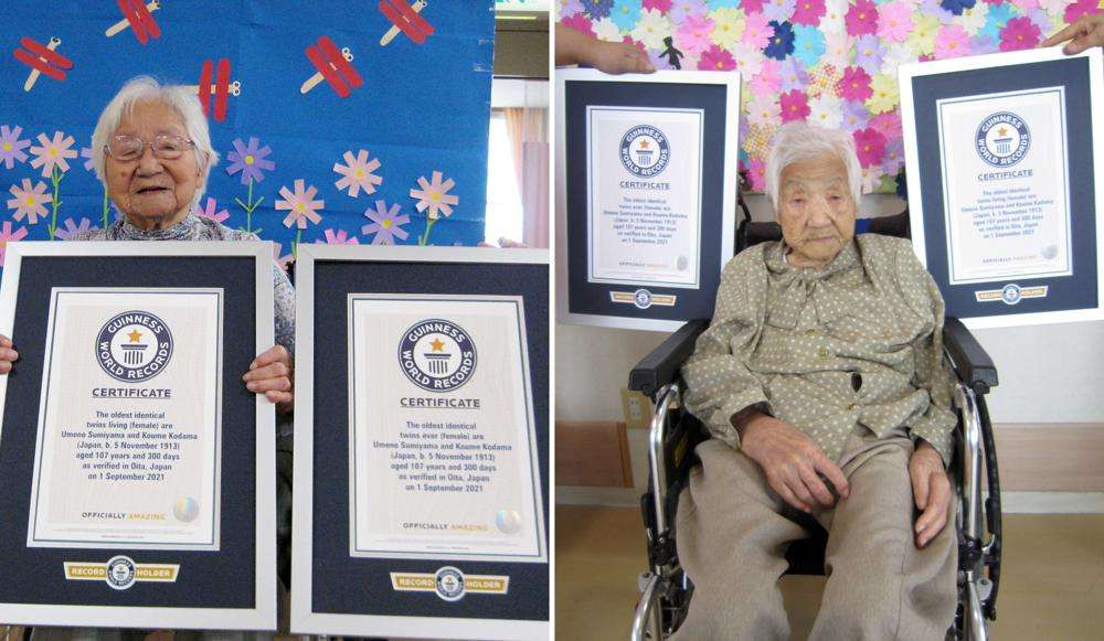 "Guinness" certifies Japanese sisters as the oldest twins in the world - KOHA.net