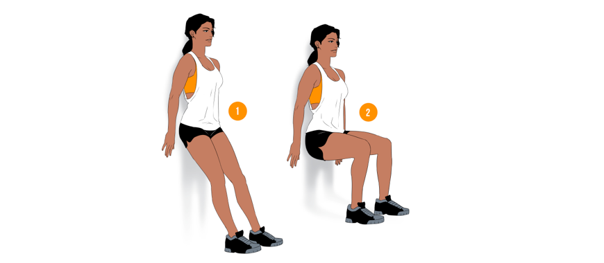 Des "squats" sur le mur, meilleurs pour abaisser la tension artérielle ...