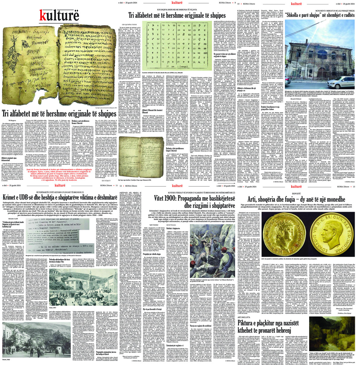 Culture supplement of "Koha Ditore", August 25, 2024 - KOHA.net