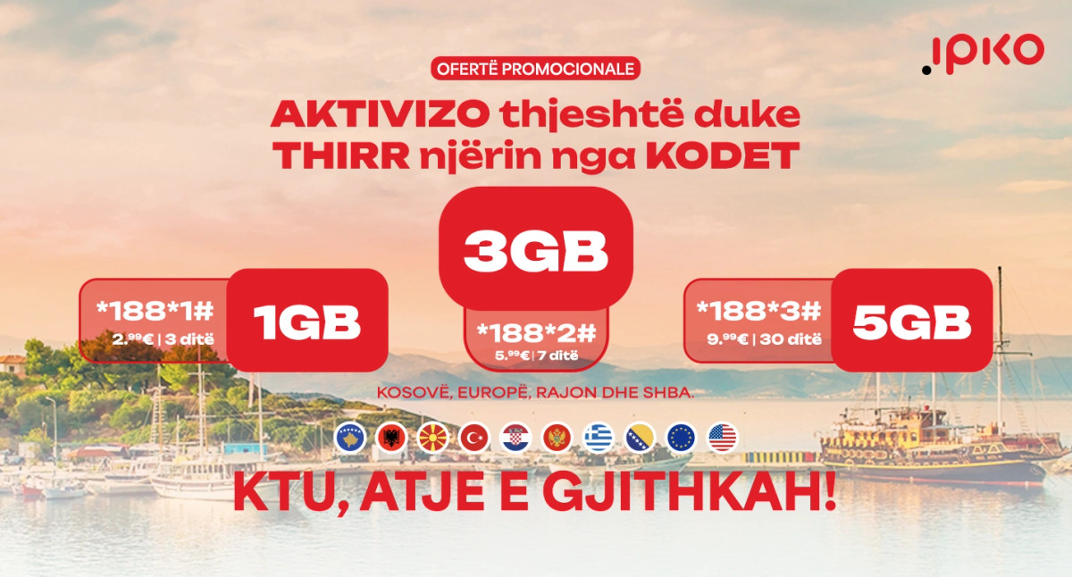 IPKO presenta nuevos paquetes de Roaming: ¡Internet en todas partes ...